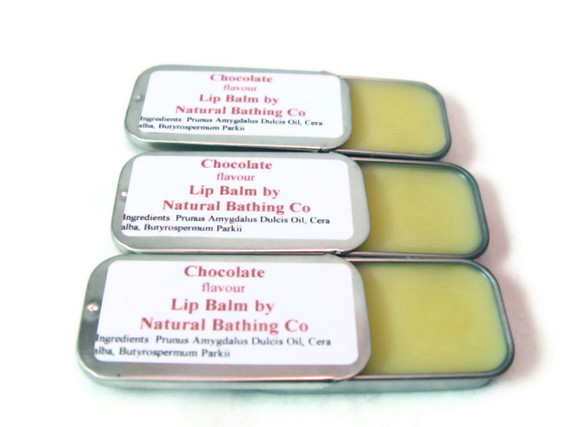 Chocolate Lip Balm Flavored Slide Tin 0.5oz Natural Lip Balm Lip Salve ...