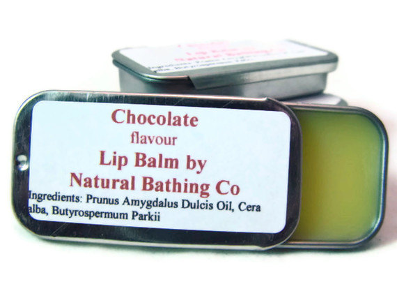 Chocolate Lip Balm Flavored Slide Tin 0.5oz Natural Lip Balm Lip Salve ...