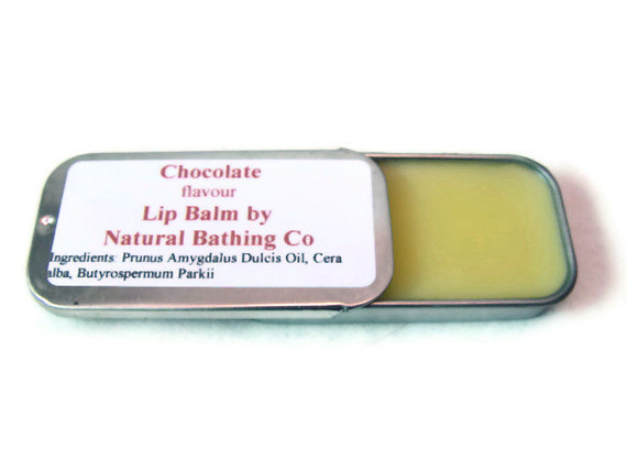 Chocolate Lip Balm Flavored Slide Tin 0.5oz Natural Lip Balm Lip Salve ...